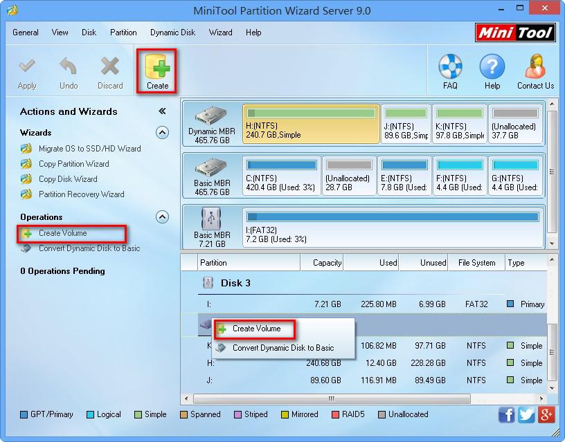 How To Create Volume Minitool Partition Wizard Tutorial
