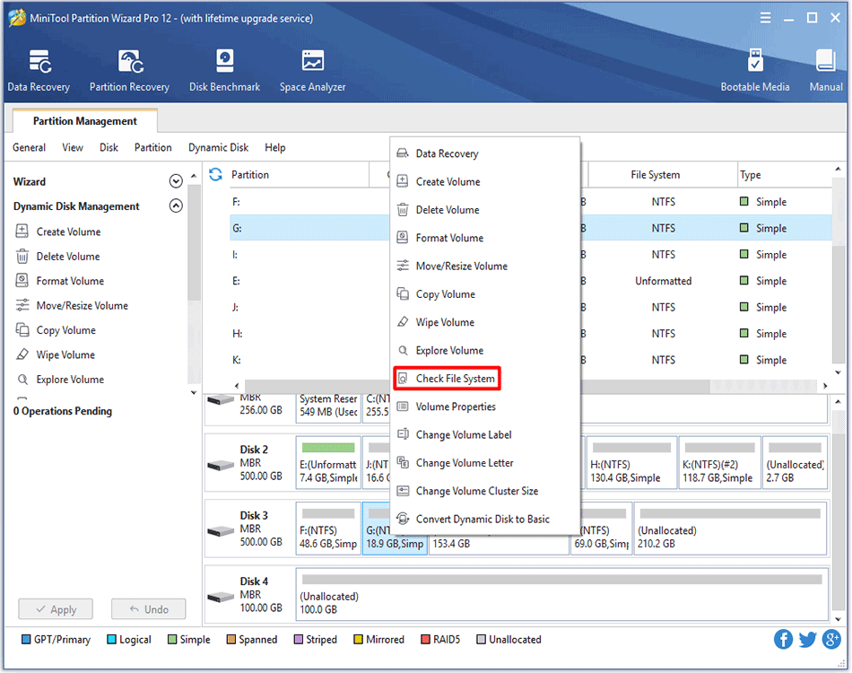 How To Check Volume File System Minitool Partition Wizard Guide Minitool Partition Wizard