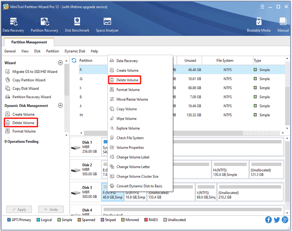 How To Delete Volume Minitool Partition Wizard Tutorial Minitool 3026