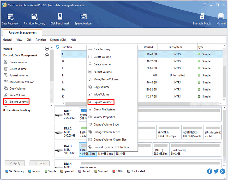 How To Explore Volume Minitool Partition Wizard Tutorial Minitool Partition Wizard