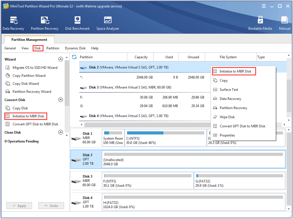 How To Initialize To Mbr Disk Minitool Tutorial Minitool Partition Wizard 5918
