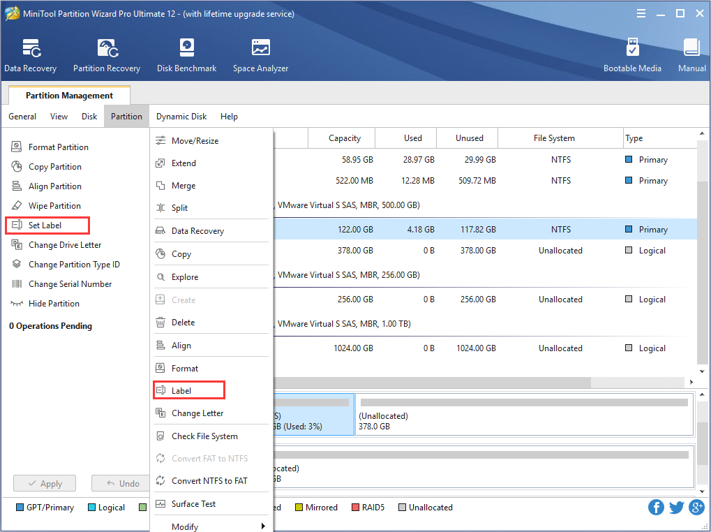 How To Label Partition Minitool Partition Wizard Tutorial Minitool Partition Wizard