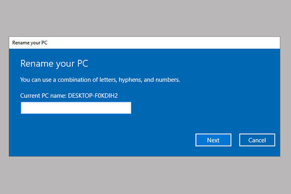 How To Rename Your Computer In Windows 10 Minitool Partition Wizard 7721