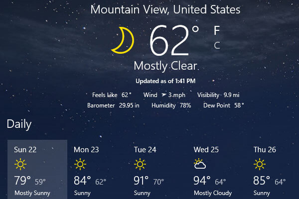 6 Fixes to MSN Weather Not Working in Windows 10 Error - MiniTool ...