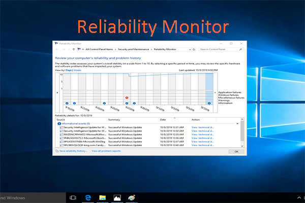 Reliability Monitor: Review PC's Reliability and Problem History ...