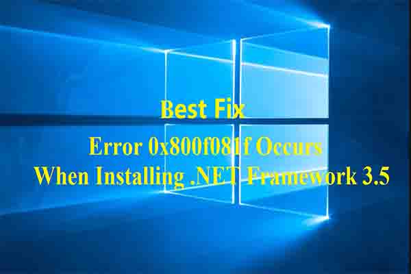 How To Fix Net Framework 35 Error 0x800f081f In Windows How To Fix