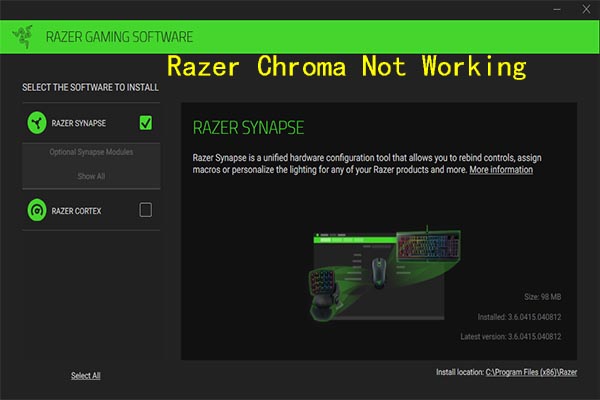 Top 5 Fixes for the Razer Chroma Not Working Error - MiniTool Partition ...