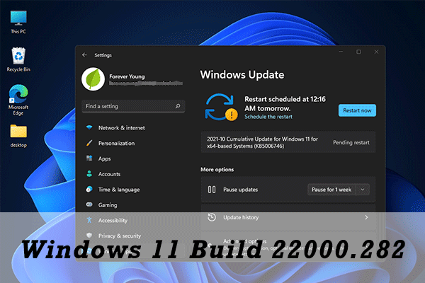 Windows 11 Build 22000.282 has Been Released! See What’s New - MiniTool ...