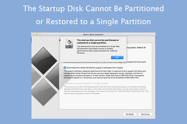3 Ways To Fix The Startup Disk Cannot Be Partitioned” Error Minitool Partition Wizard