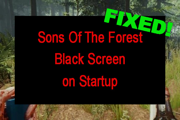 Sons Of The Forest Black Screen on Startup Windows 10/11? [Fixed] - MiniTool Partition Wizard