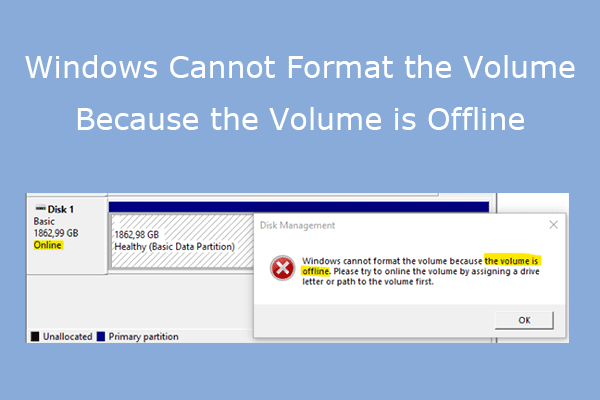 Solved Cant Format Usb Drive Because The Volume Is Offline Minitool Partition Wizard