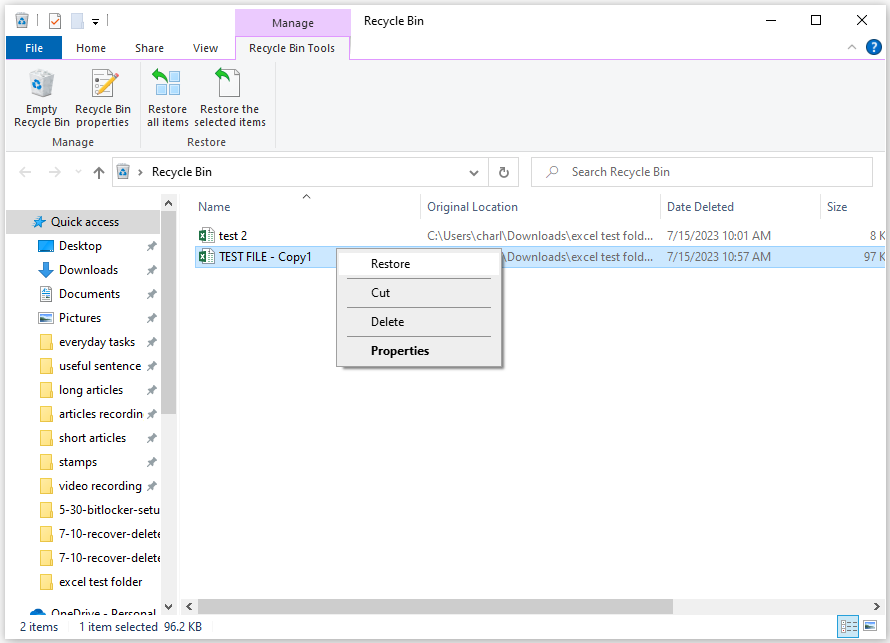 8 Methods To Recover Deleted Excel File In Windows 10