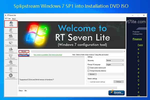 Guide to Slipstream Windows 7 SP1 into Installation DVD ISO