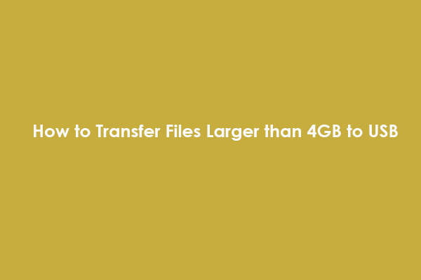 Exact Steps to Transfer Files Larger than 4GB to FAT32 USB