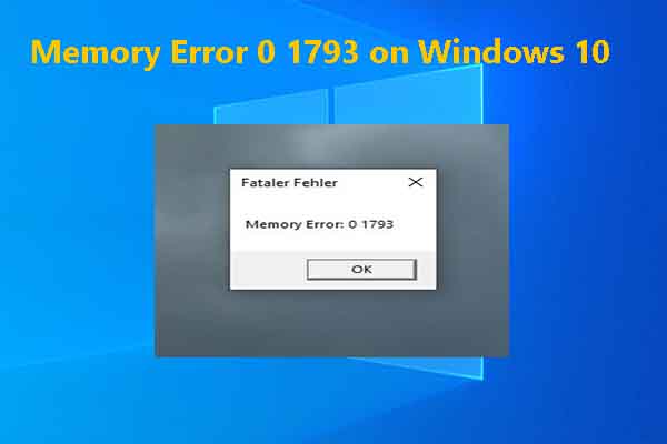 Call of Duty Memory Error 0 1793 on Windows 10 [Repair Guide]
