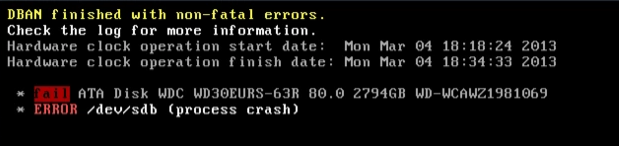 Dban Finished With Non Fatal Errors Here Are Fixes