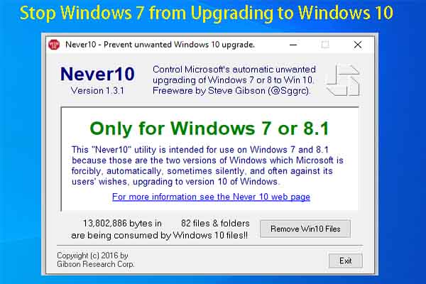 How to Disable Windows 10 Upgrade on Windows 7? 3 Methods
