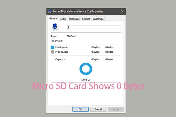 What To Do If Sd Card Shows 0 Bytes 6 Solutions For You