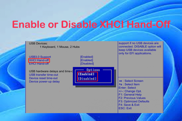 Learn How to Enable or Disable XHCI Hand-Off in Windows 10/11