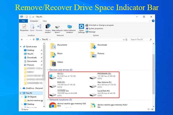 How to Enable/Disable Drive Space Indicator Bar? Here’s Guide