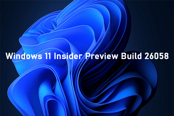 Windows 11 Insider Preview Build 26058 (Canary/Dev)