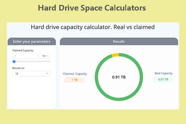 Top 3 Free Online Hard Drive Capacity Calculators