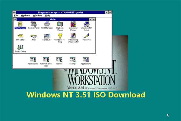 Windows NT 3.51 with SP5 Bootable ISO Free Download