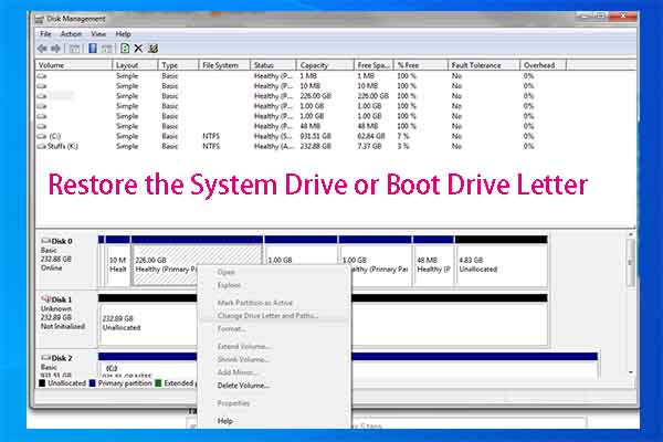 How to Change the System/Boot Drive Letter? Here’re Steps