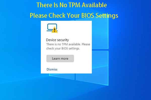 What to Do If There Is No TPM Available? 4 Ways