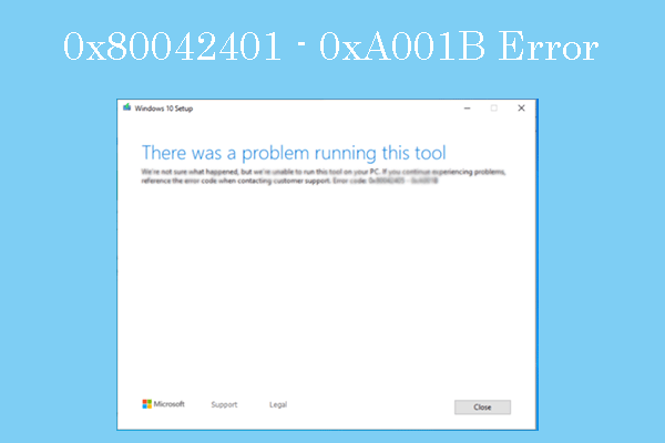 5 Ways to Get Rid of the 0x80042401 - 0xA001B Error Easily