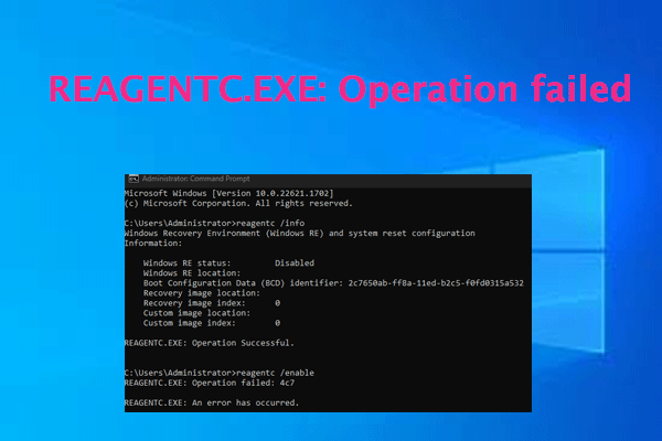 Fix REAGENTC.EXE Operation Failed/An Error Has Occurred Fix REAGENTC.EXE Operation Failed/An Error Has Occurred