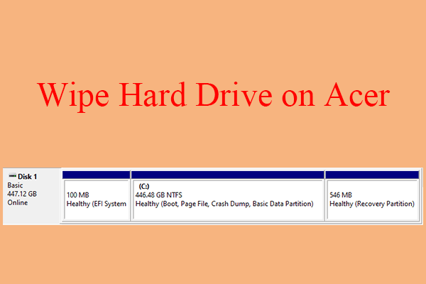 [A Step-by-Step Guide] How to Wipe Hard Drive on Acer Laptop