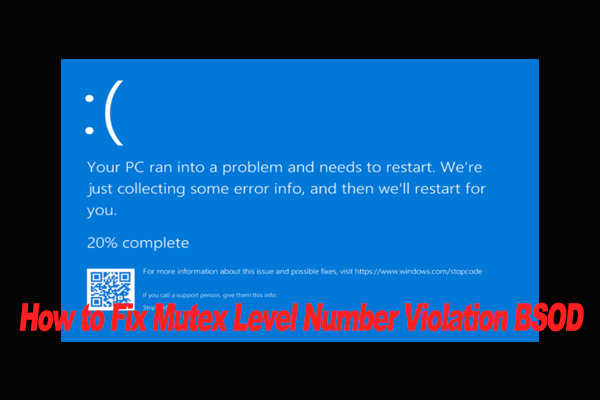 6 Ways to Fix Mutex Level Number Violation BSOD on Windows 11/10