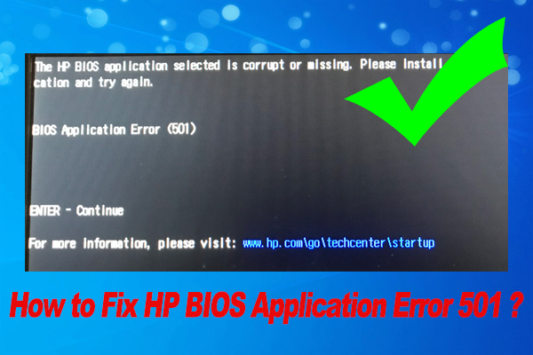 6 Ways to Fix HP BIOS Application Error 501 on Windows