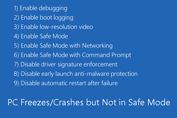 What to Do If Your PC Freezes/Crashes but Not in Safe Mode?