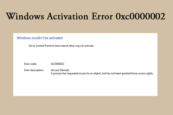 [Tutorial] How to Fix Windows Activation Error 0xc0000002?