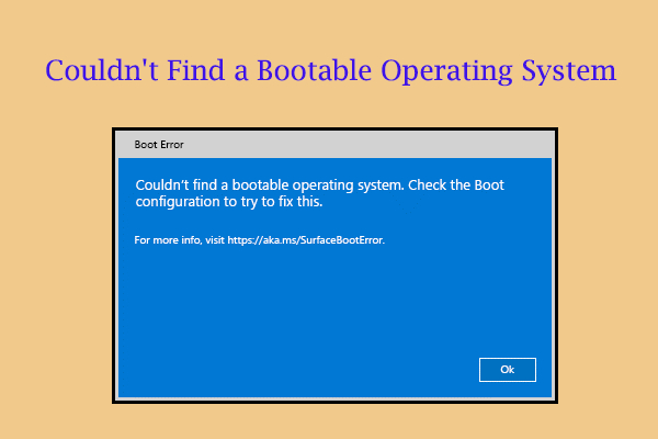 [3 Ways] Couldn't Find a Bootable Operating System on Surface