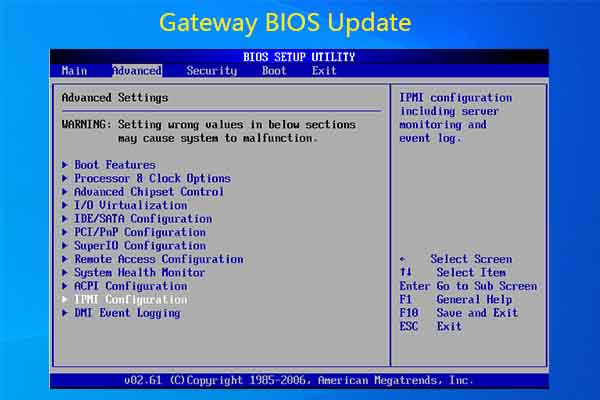 Check Gateway BIOS Version and Update Gateway BIOS