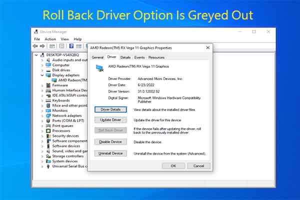 Driver Rollback Unavailable in Device Manager [Solved]