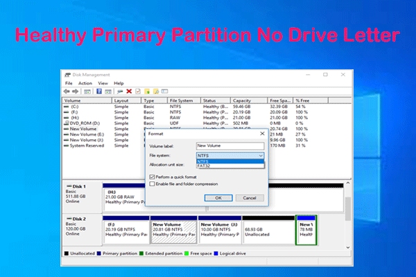 Healthy Primary Partition No Drive Letter? Fix It with This Guide