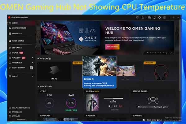 Fixed: OMEN Gaming Hub Not Showing CPU Temperature