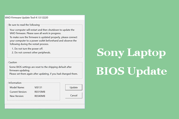 How to Update Sony/VAIO Laptop BIOS – 4 Simple Ways