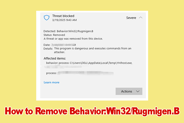 Unlock The Complete Behavior:Win32/Rugmigen.B Remove Guide