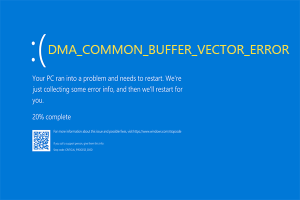Instant Fixes for DMA_COMMON_BUFFER_VECTOR_ERROR