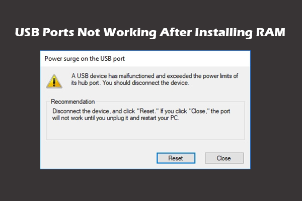 Repair USB Ports and Display Not Working After Installing More RAM
