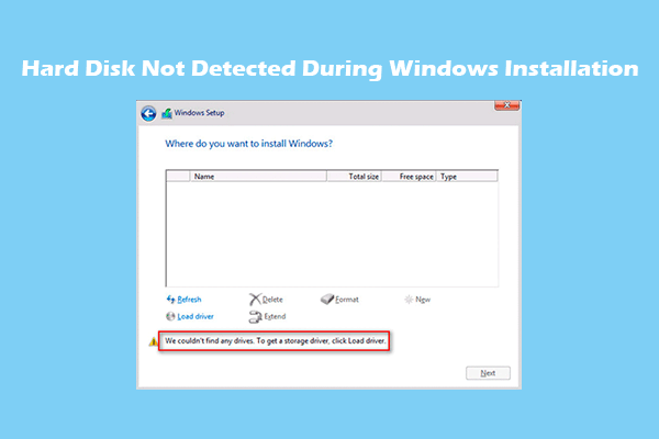 How to Fix Hard Disk Not Detected During Windows Installation