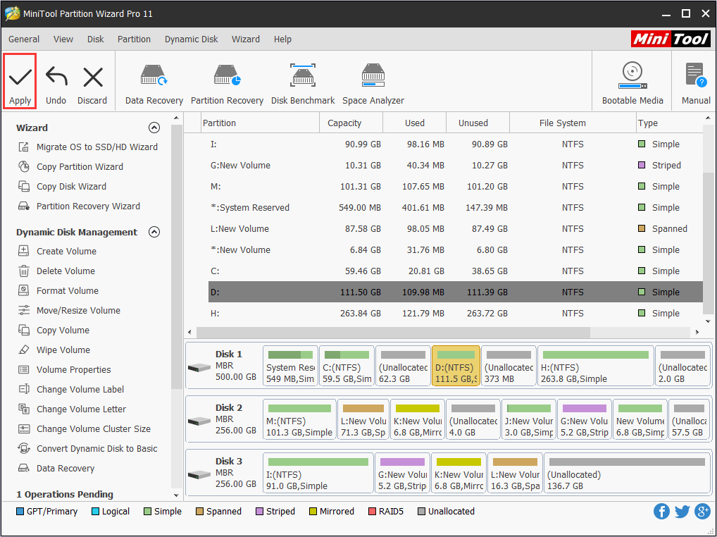 Extend Different Types of Dynamic Volumes with Screenshots Given ...