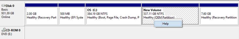 How To Delete Drive C Efi System Volume Recoveryoem Volume