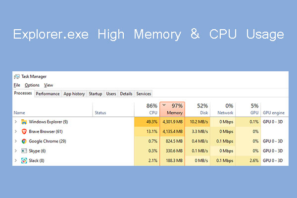 How to Fix Explorer.exe High Memory & CPU Usage in Windows 10 How to Fix Explorer.exe High Memory & CPU Usage in Windows 10