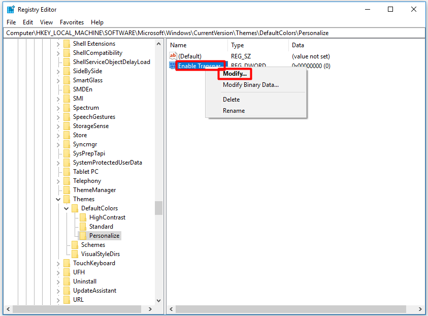 The Guide to Enable and Disable Transparent Bar Windows 10 - MiniTool ...